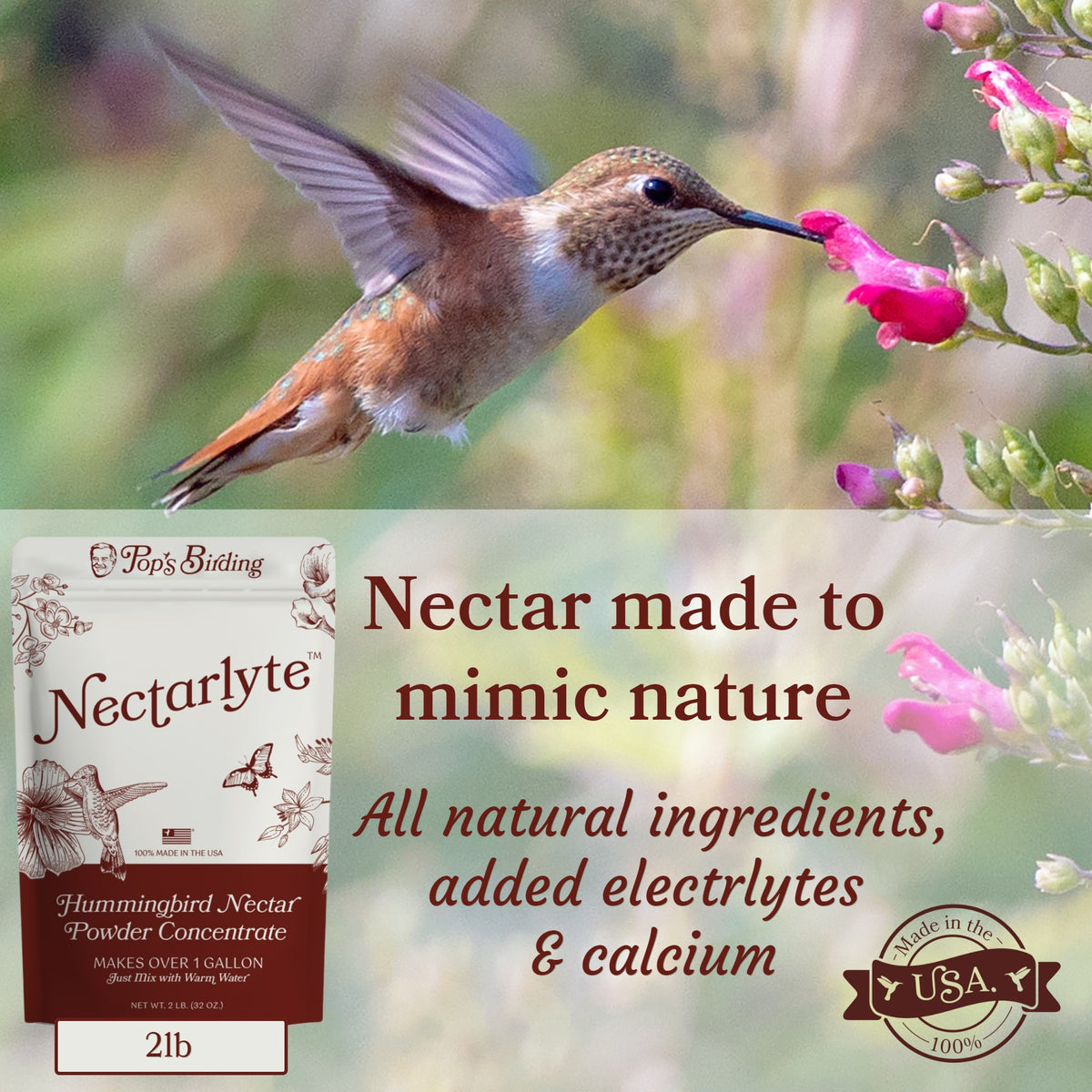 Nectarlyte® Nectar, Powder Conc. 2lb – Pop's Birding